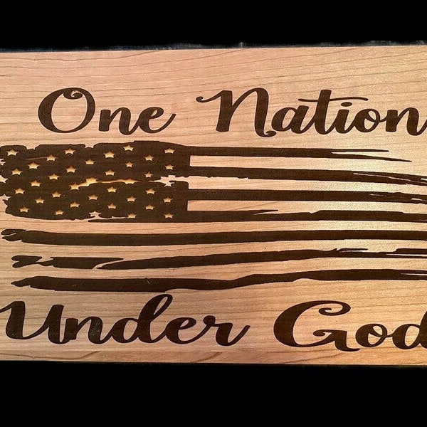 One Nation Under God Sign - Etsy