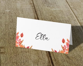 Fall Place Cards - Etsy