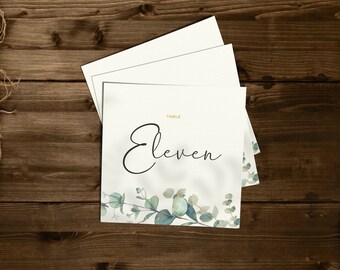 Sage Green Wedding Table Number Cards numbers 25-40 Modern Wedding ...