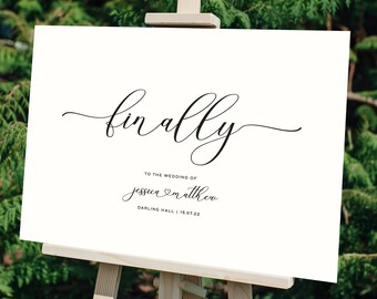 Finally Wedding Welcome Sign - Etsy UK