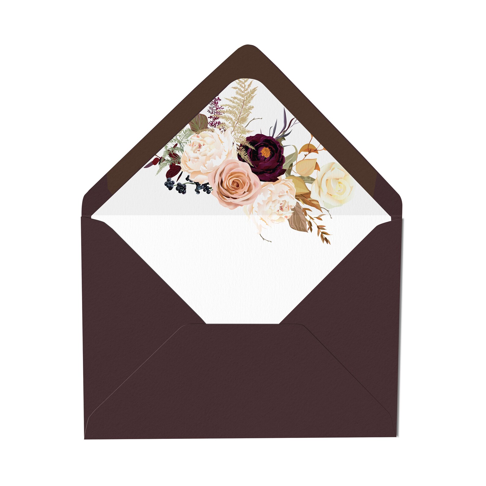 Maroon Envelopes 7x5 Lined Envelopes Envelope Liner | Etsy