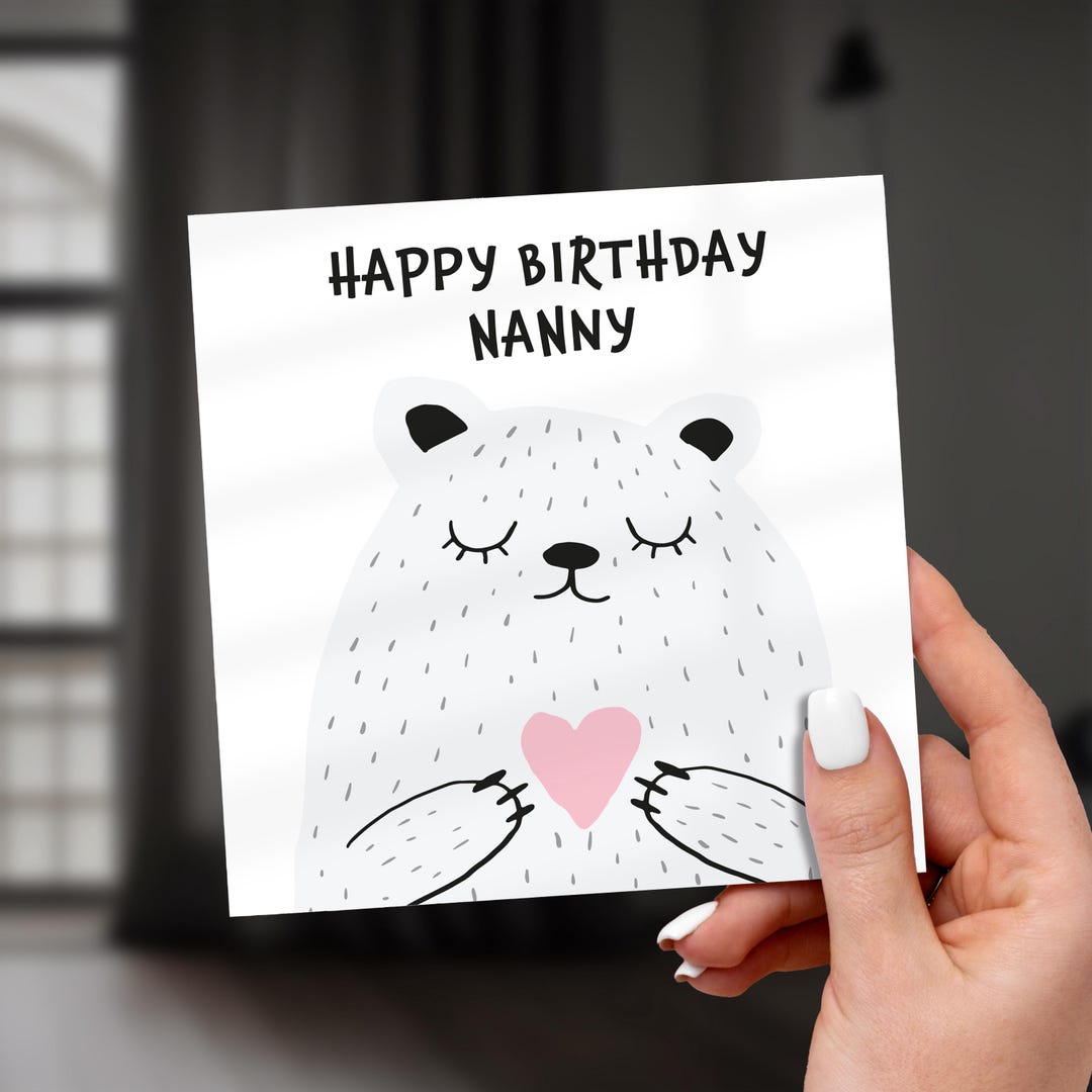 Happy Birthday Nanny, Nanny Birthday Card, Birthday Card Her, Best ...