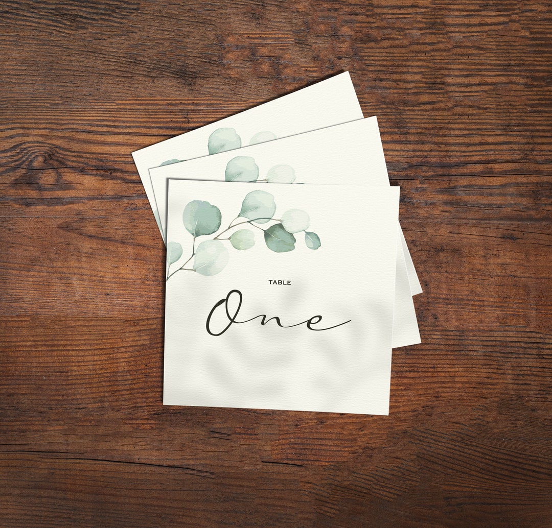 TABLE NUMBERS | Eucalyptus | Wedding Table Number | Table Number ...
