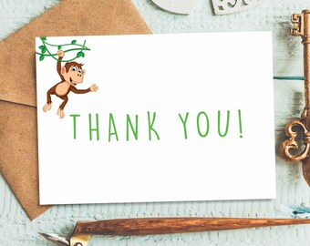Monkey thank you | Etsy
