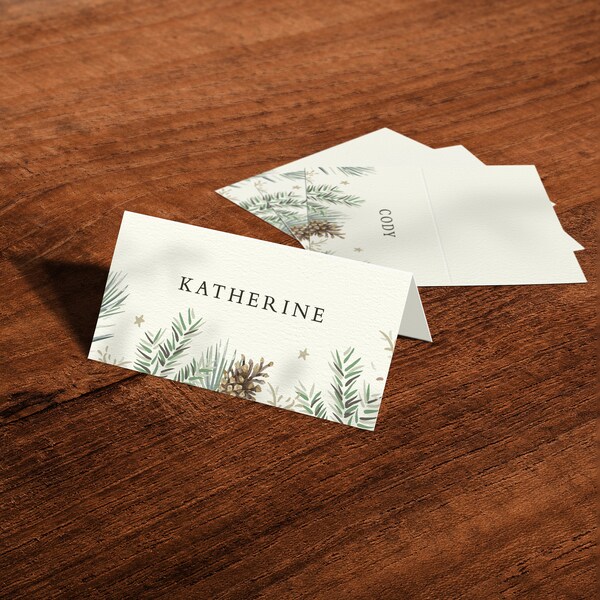 Winter Place Cards - Etsy