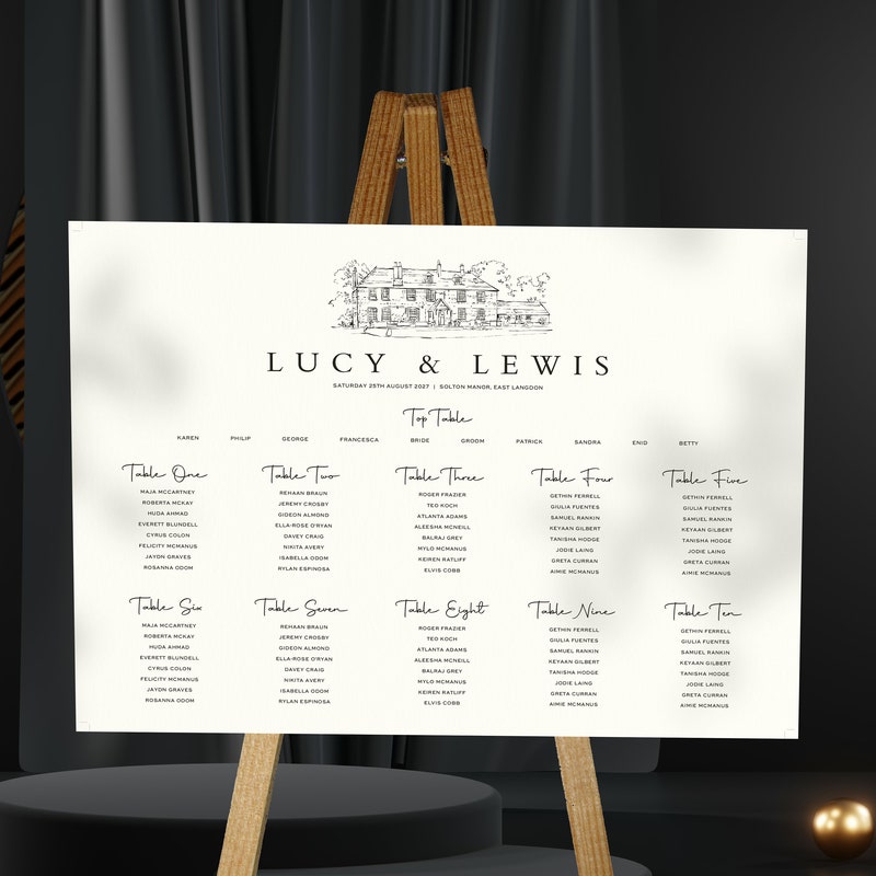 Wedding Table Plan - Etsy UK