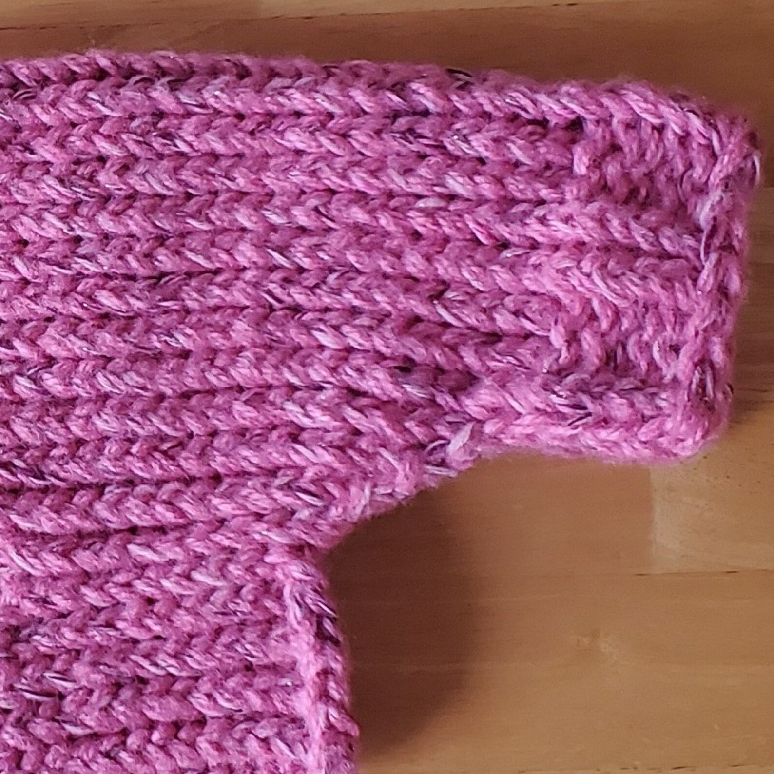 Pink Multi Medium Dog Sweater, Hand Loom Knit, Acrylic Dog Sweater ...