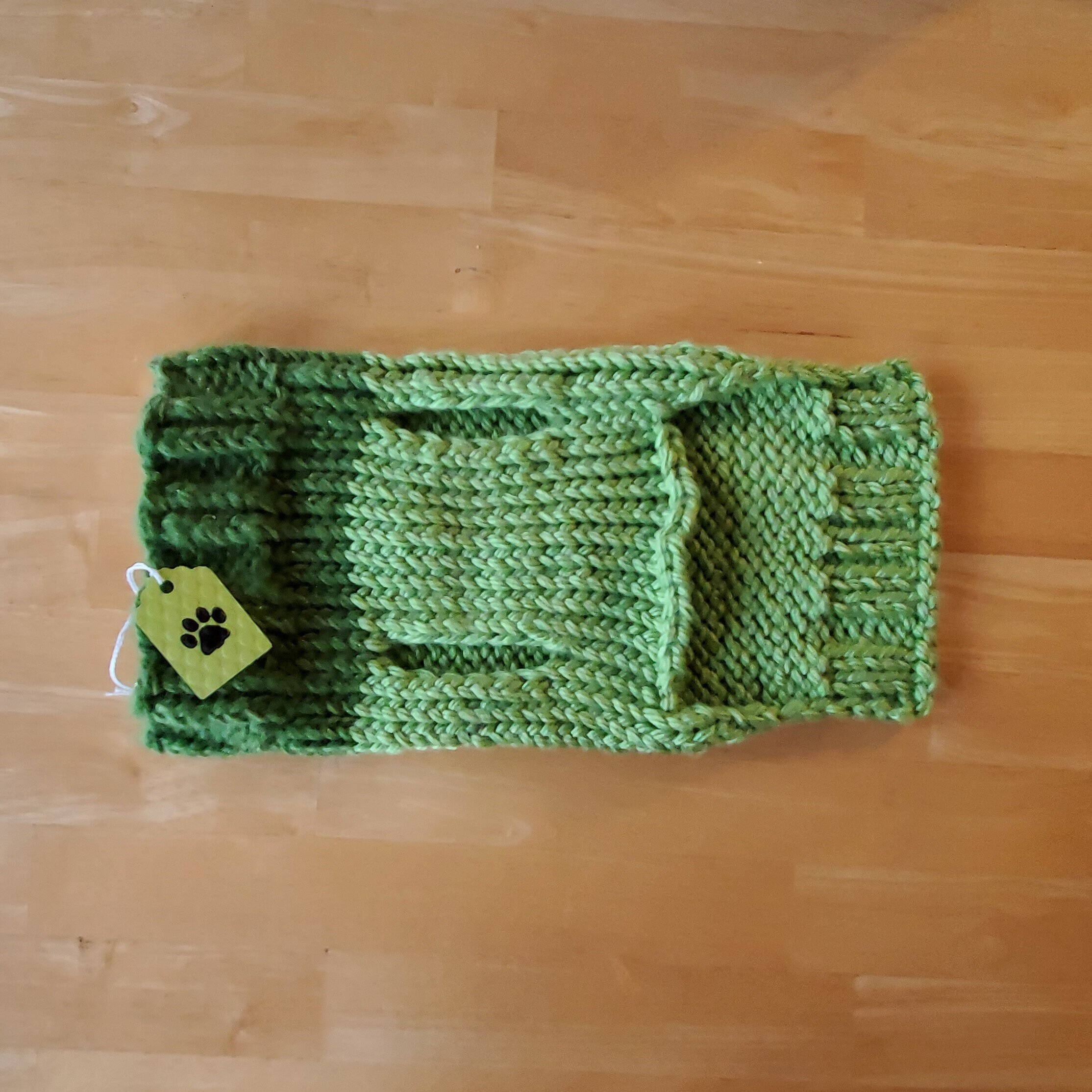 Green Medium Multi Dog Sweater, Hand Loom Knit, Acrylic Dog Sweater ...