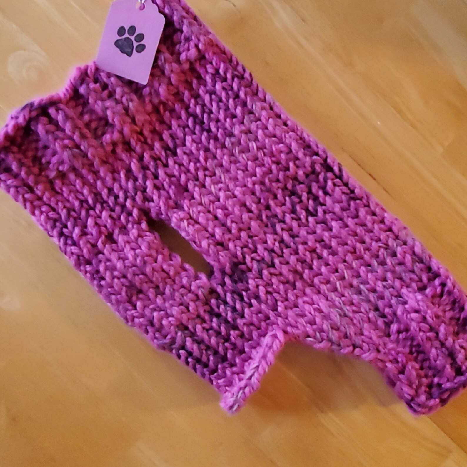 Plum Mauve Medium Dog Sweater, Hand Loom Knit, Acrylic Dog Sweater ...