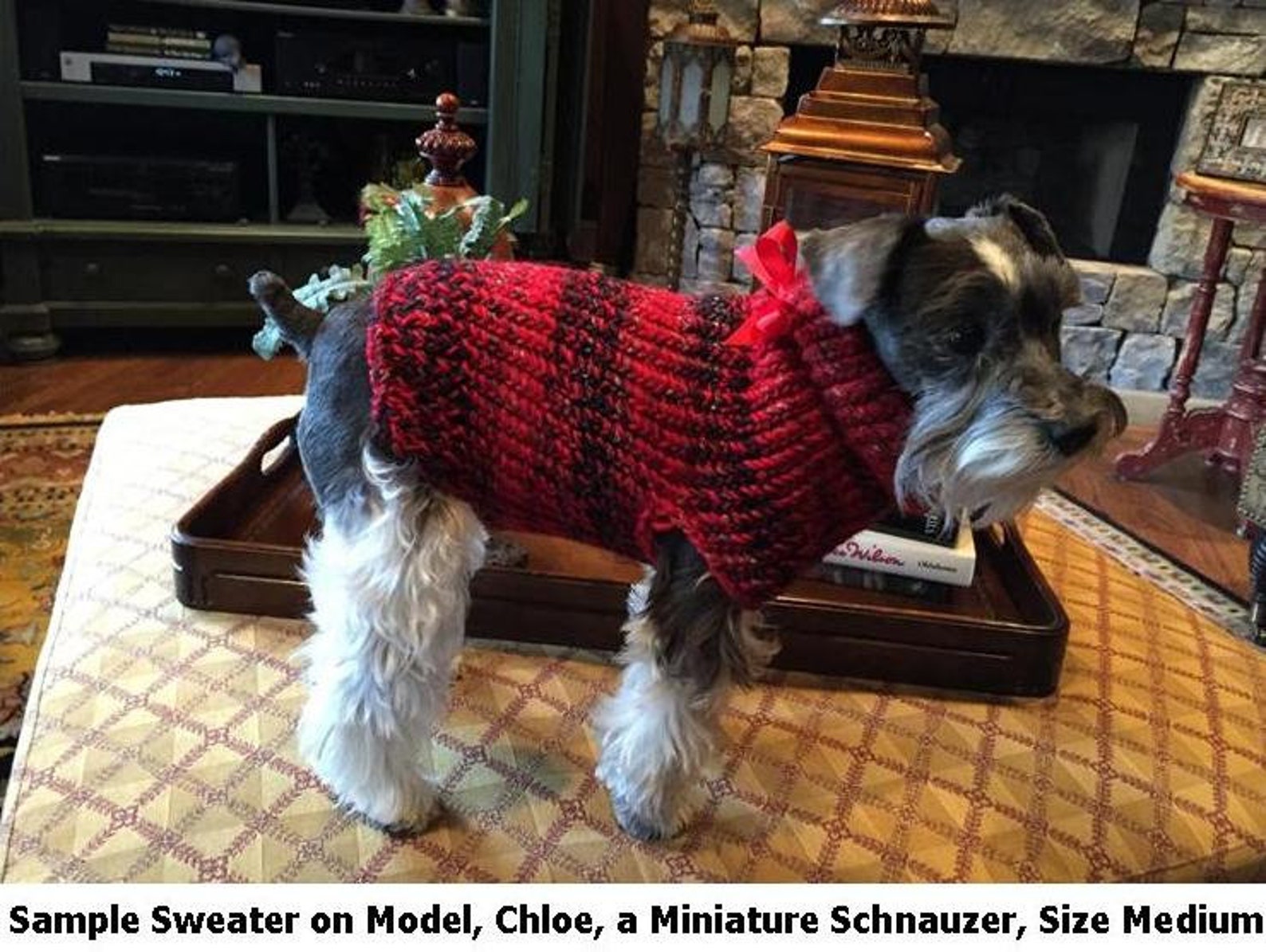 Plum Mauve Medium Dog Sweater, Hand Loom Knit, Acrylic Dog Sweater ...