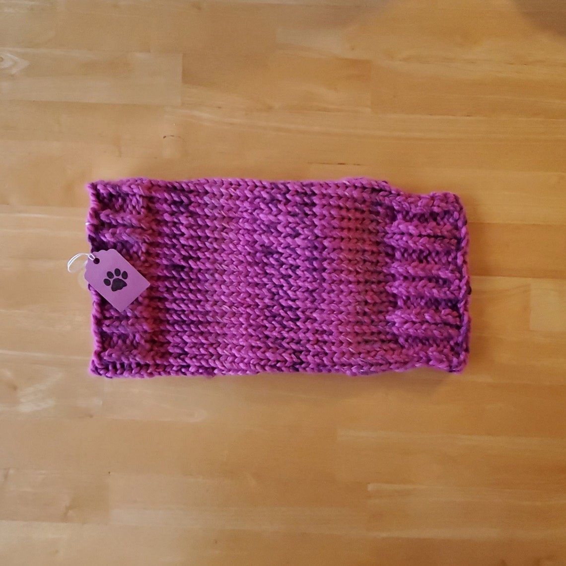 Plum Mauve Medium Dog Sweater, Hand Loom Knit, Acrylic Dog Sweater ...