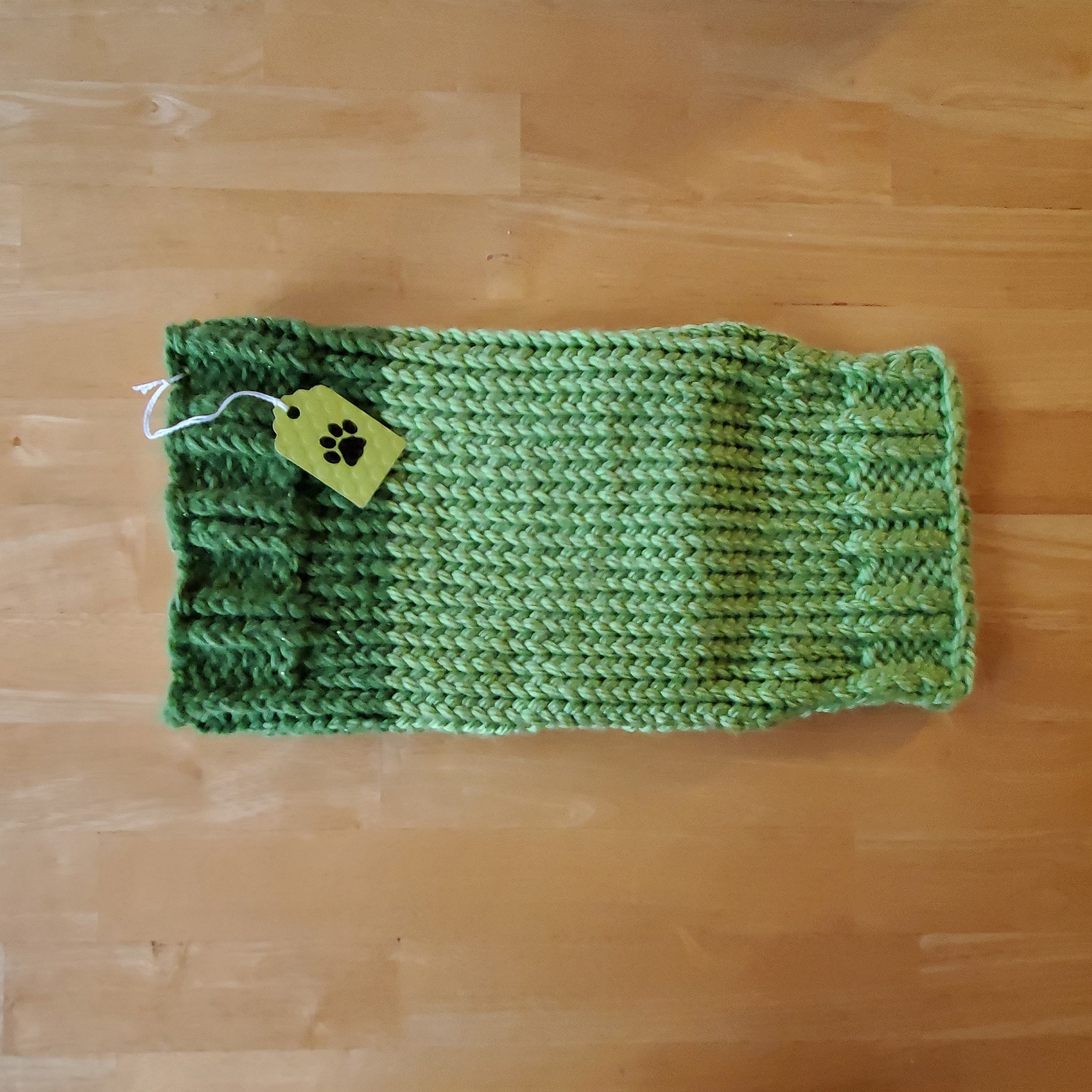 Green Medium Multi Dog Sweater, Hand Loom Knit, Acrylic Dog Sweater ...