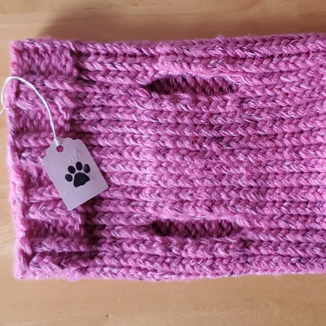 Pink Multi Medium Dog Sweater, Hand Loom Knit, Acrylic Dog Sweater ...