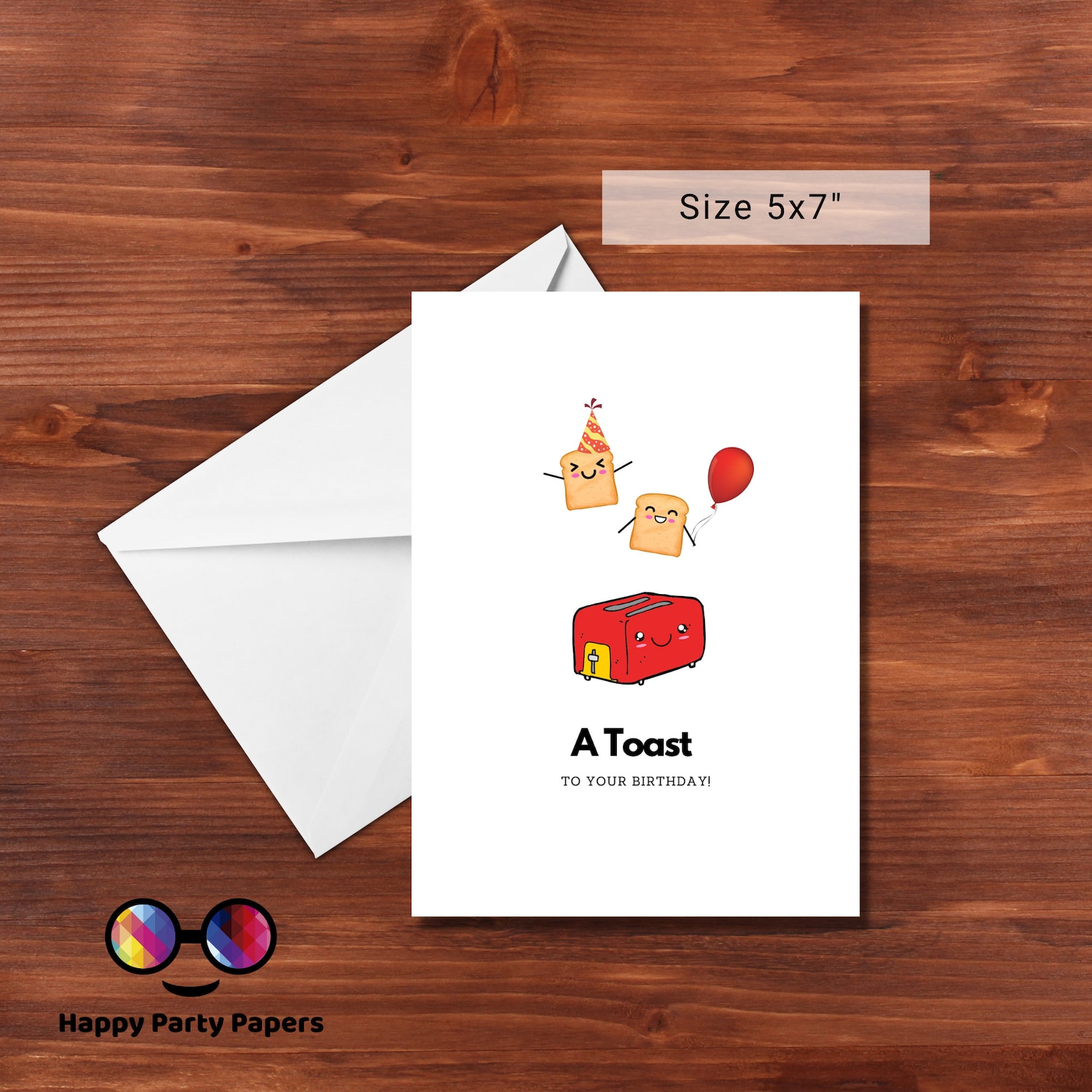 A Toast to Your Birthday Greeting Card Cute Card Birthday - Etsy