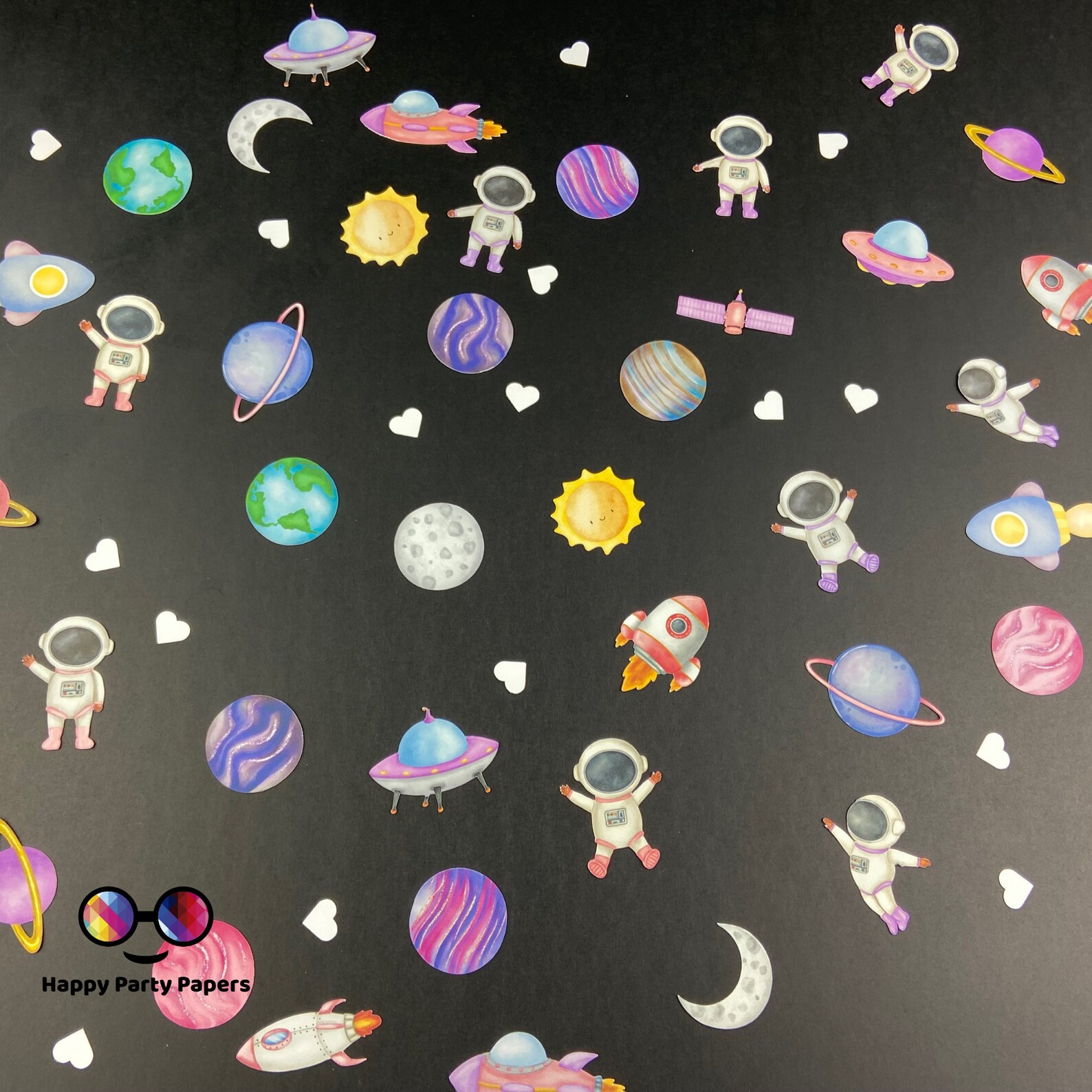 100 Pieces Pink and Purple Astronauts, First Trip Around the Sun Party ...