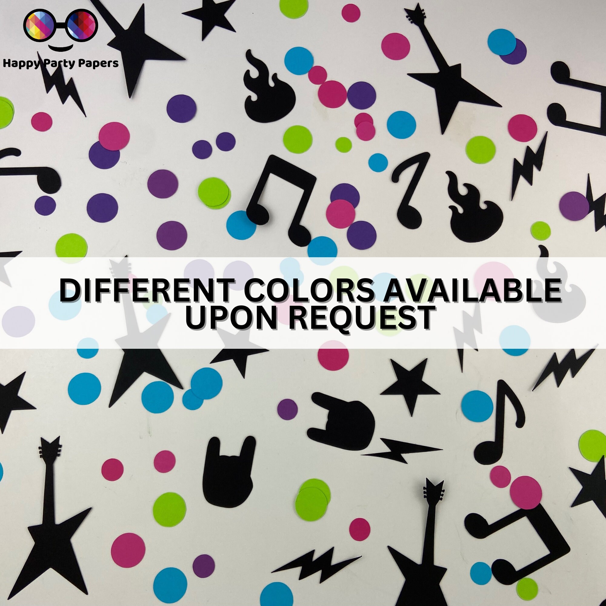 100 Pieces Rock 'n Roll Party Confetti, Rock N Roll Party Decor, Two ...