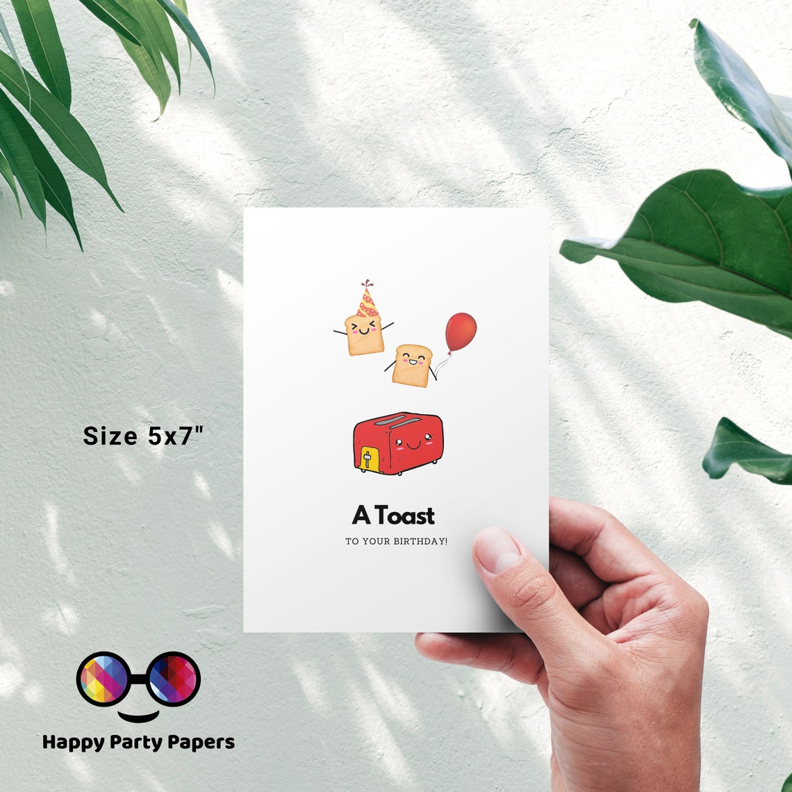 A Toast to Your Birthday Greeting Card Cute Card Birthday - Etsy