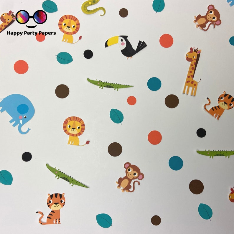 100 Pieces Safari Party Confetti, Jungle Party Decor, Decoration Safari ...