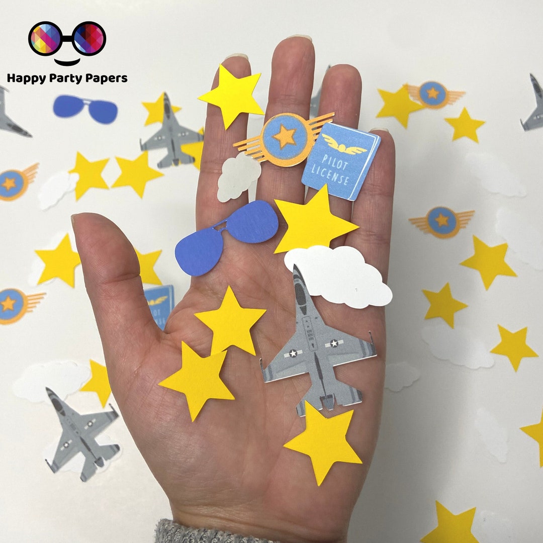 100 Pieces Pilot Party Confetti, Pilot Birthday, Boy Birthday ...