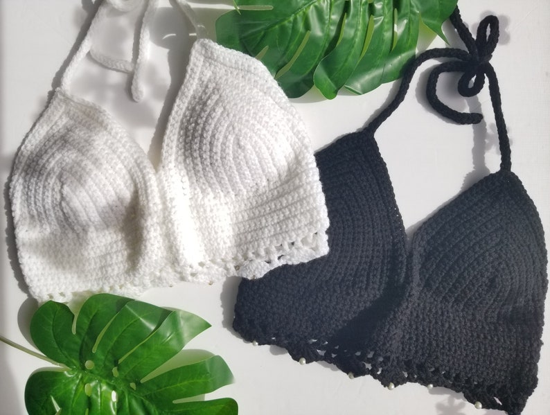Crochet Crop Top Padded for the Summer, Beach & Festivals Customize W ...