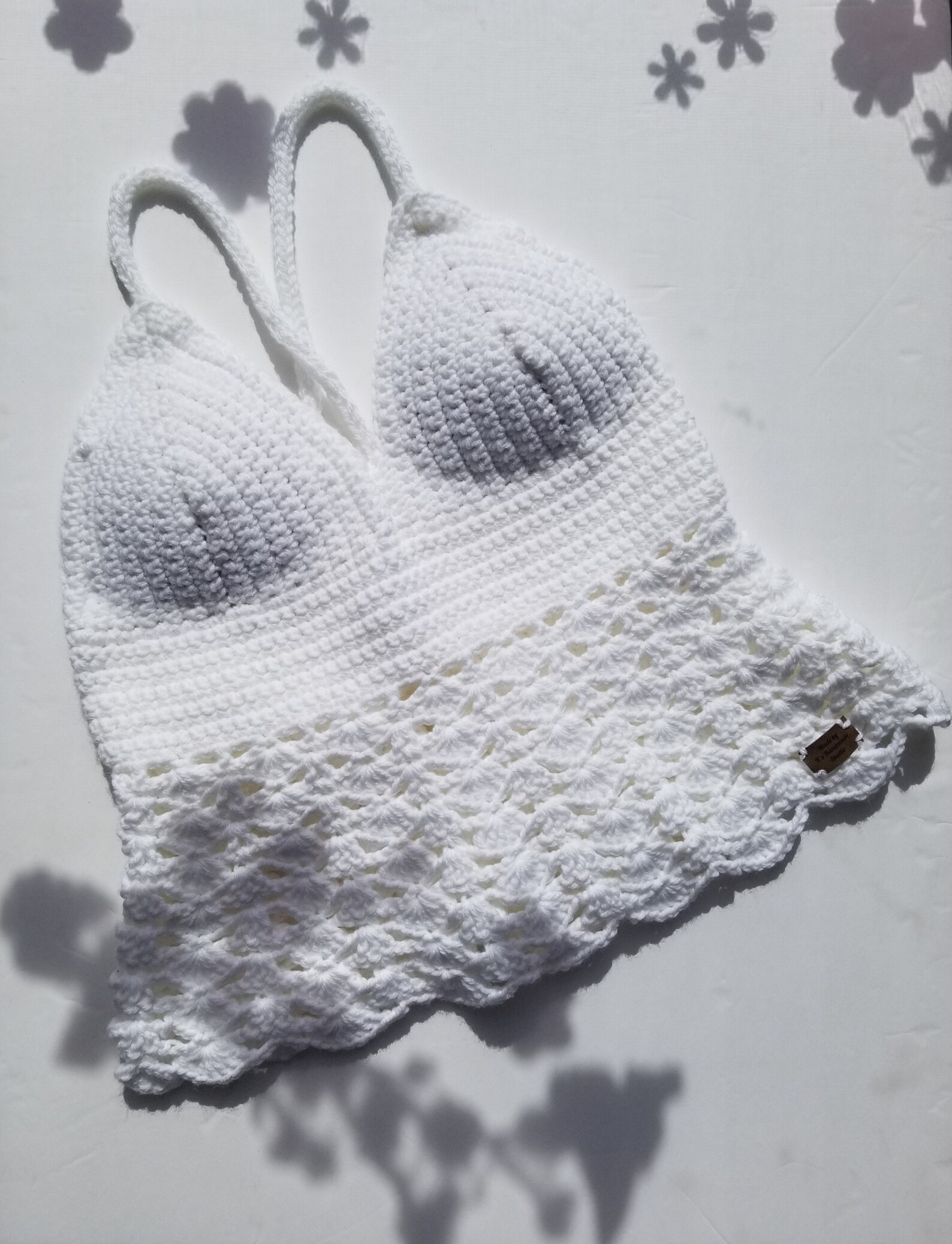 Crochet Shell Tank Top W/ Padding, Summer Festivals & Beach - Etsy