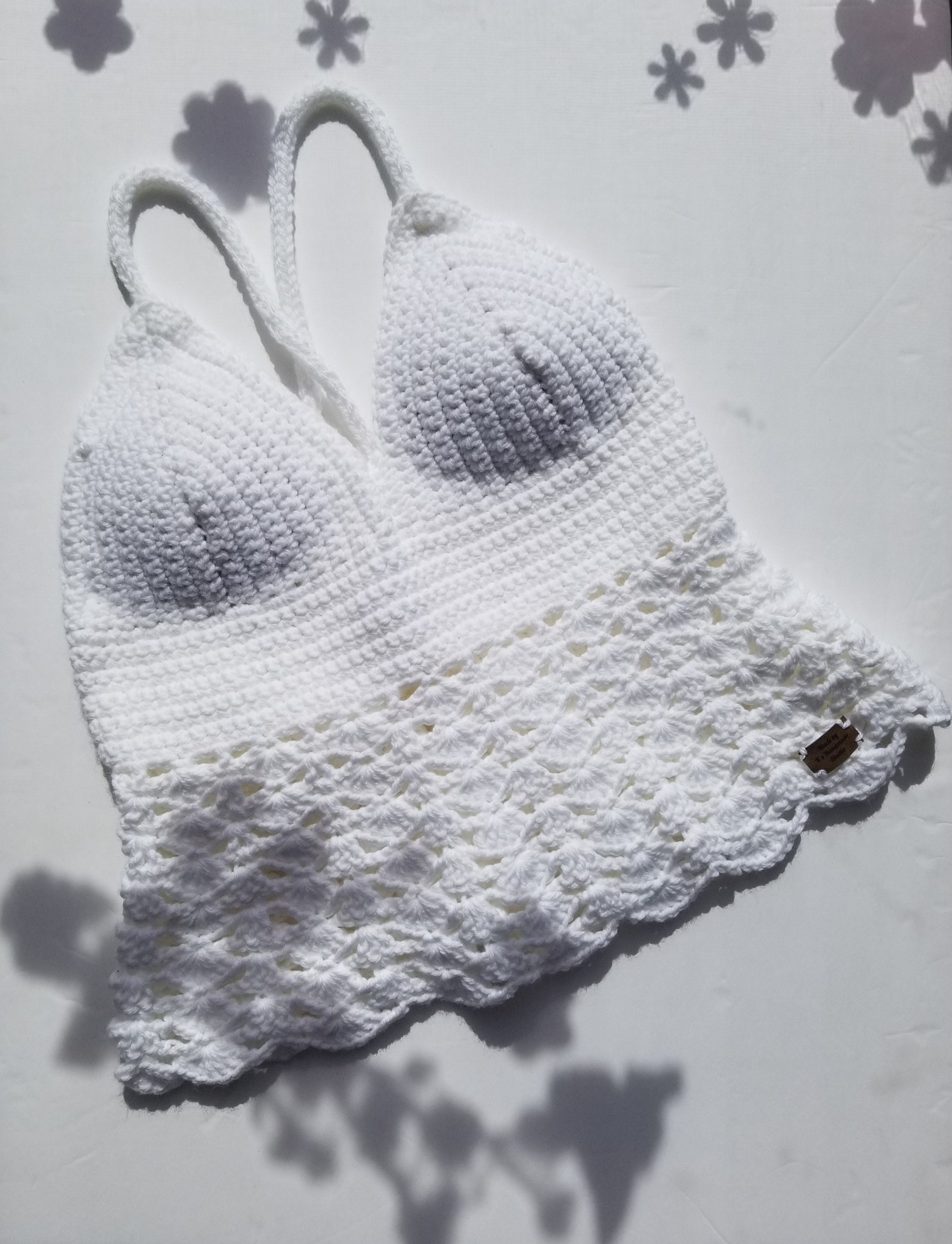 Crochet Shell Tank Top W/ Padding, Summer Festivals & Beach - Etsy