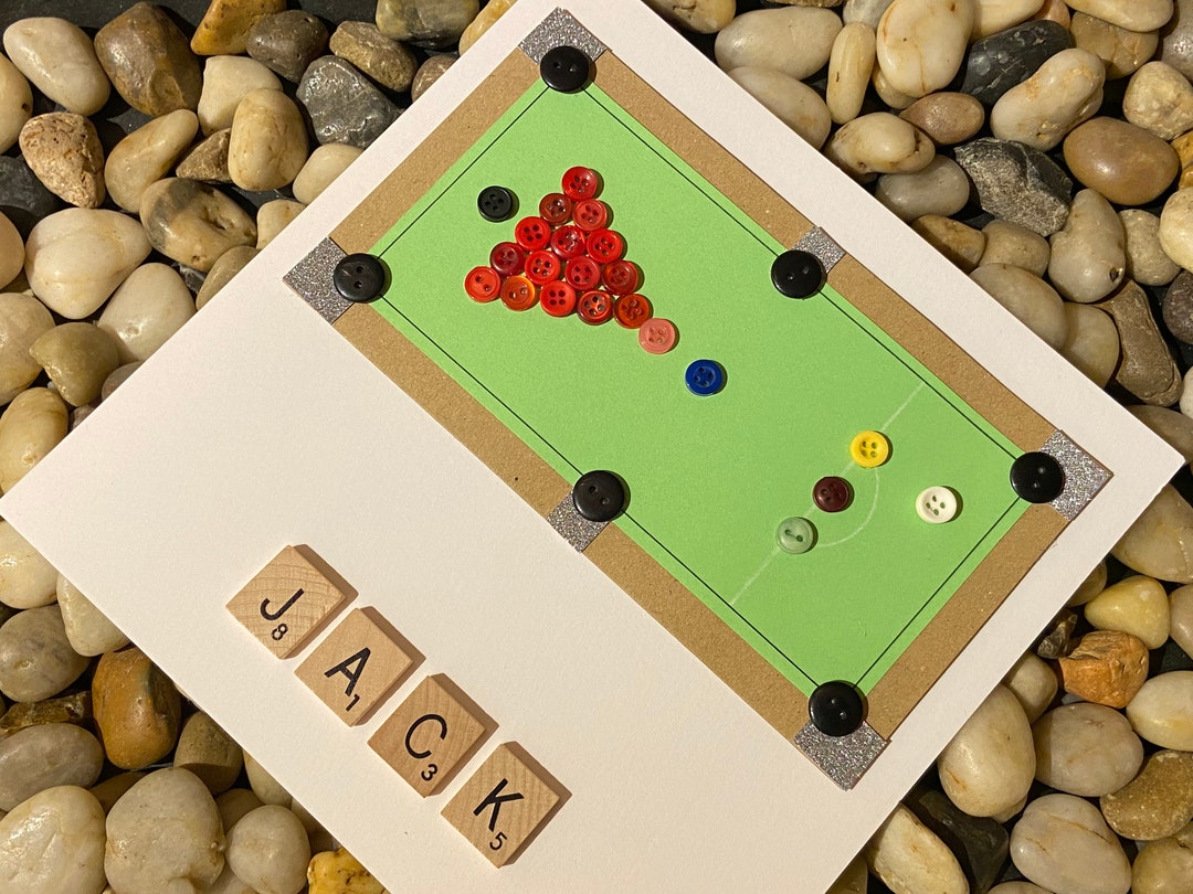 Handmade Personalised Snooker Greetings Card, 3d Snooker Birthday Card ...