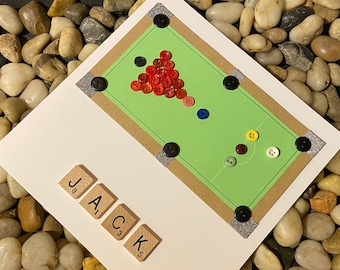 Snooker Birthday Card - Etsy