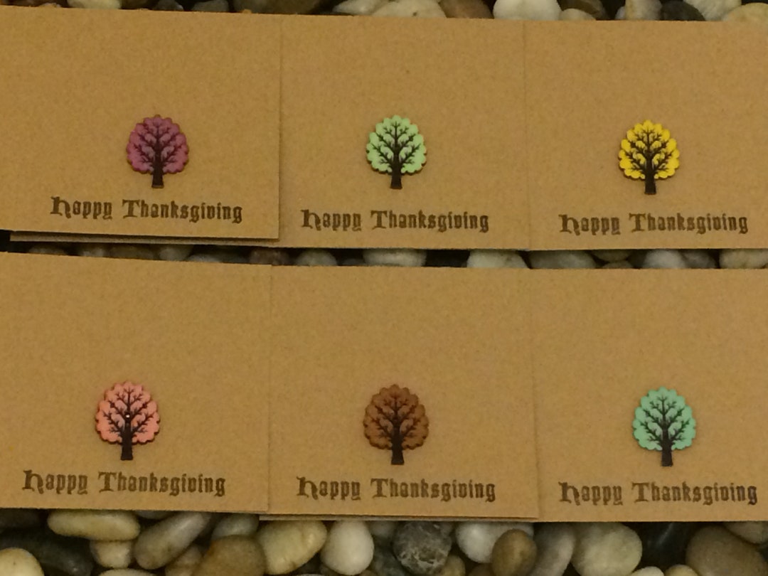 6 Pack Rustic Fall Thanksgiving Christmas Card Set, Blank Thanksgiving ...