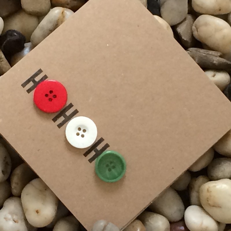 Button Christmas Cards - Etsy UK