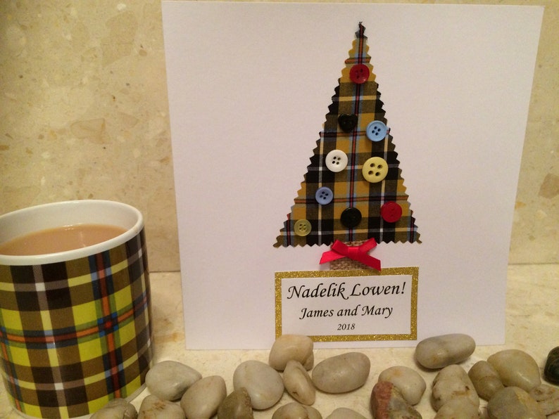 4 Pack 'nadelik Lowen' Cornish Tartan Christmas Tree - Etsy