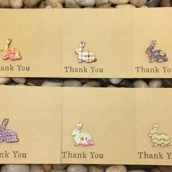 Bunny Rabbit Thank You Cards - Etsy