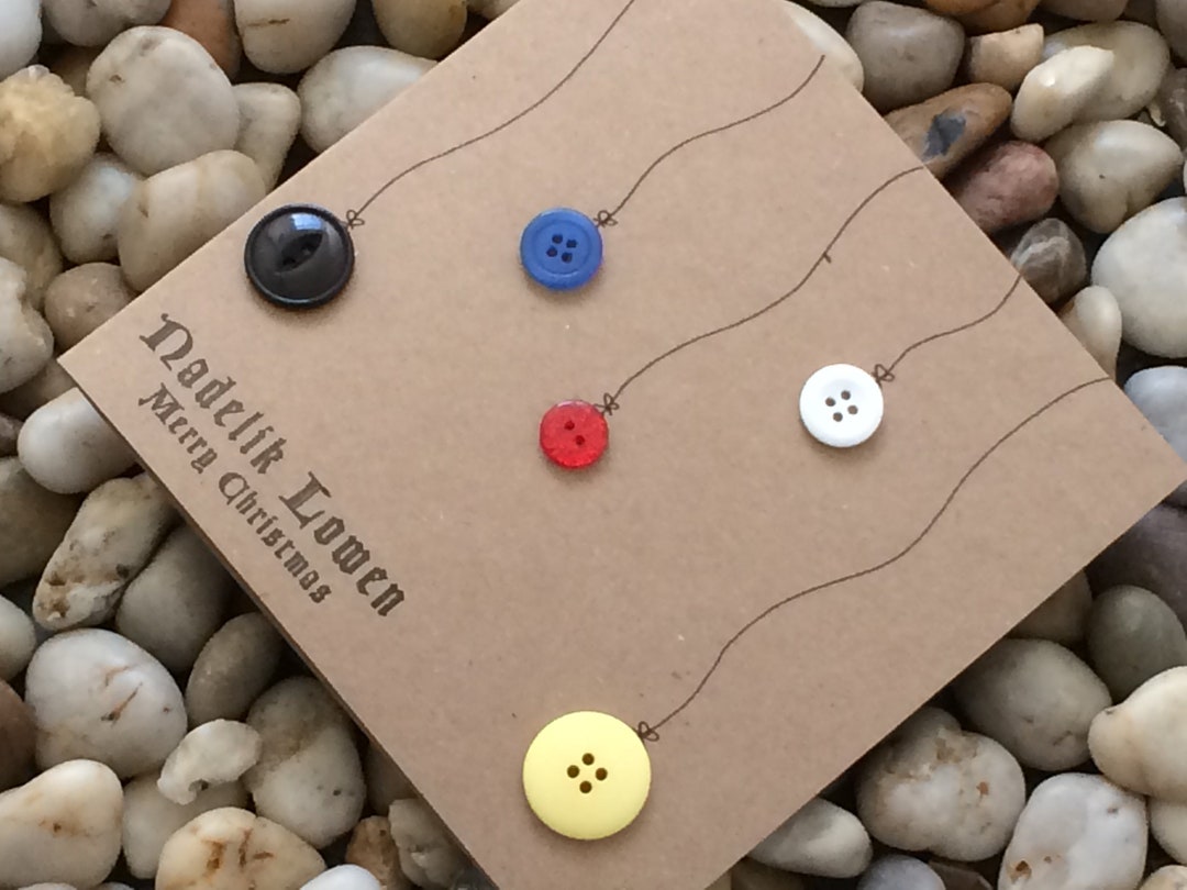 4 Pack Cornish 'nadelik Lowen' Christmas Bauble Cards, Cornish Cards ...