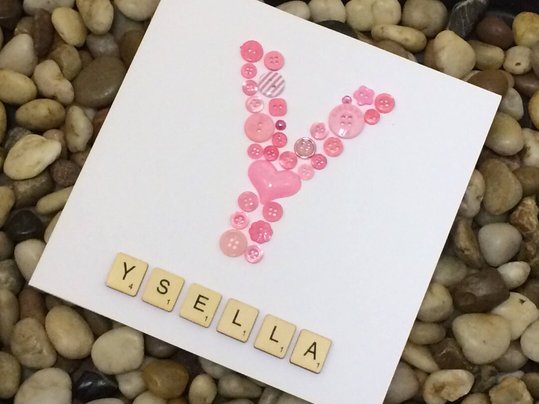 Initial Birthday Card Personalised Handmade Card Alphabet - Etsy