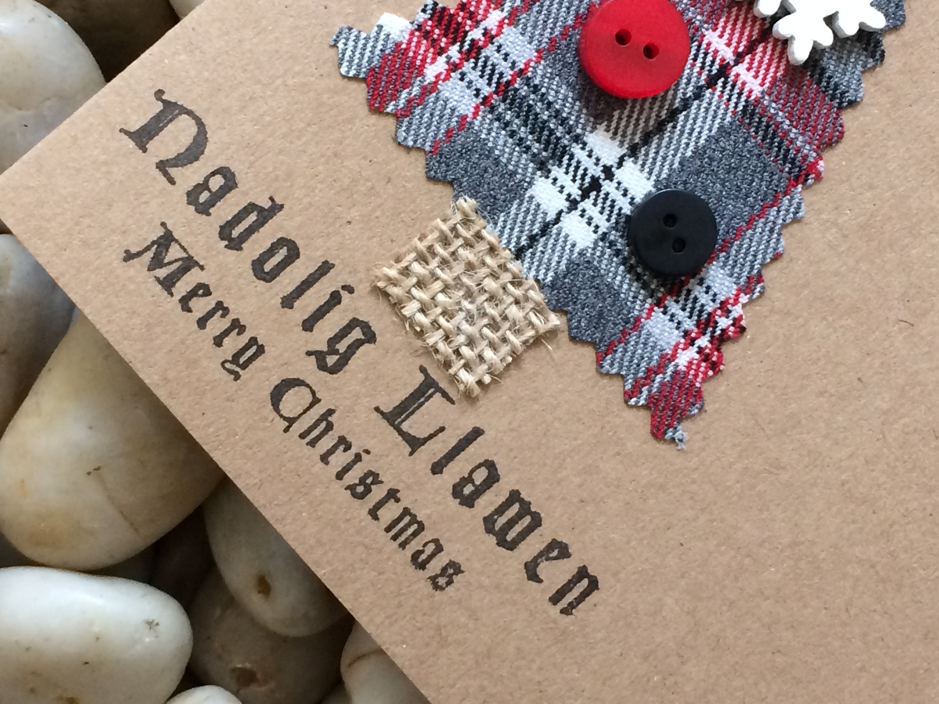 4 Pack 'nadolig Llawen' Welsh Tartan Christmas Tree | Etsy