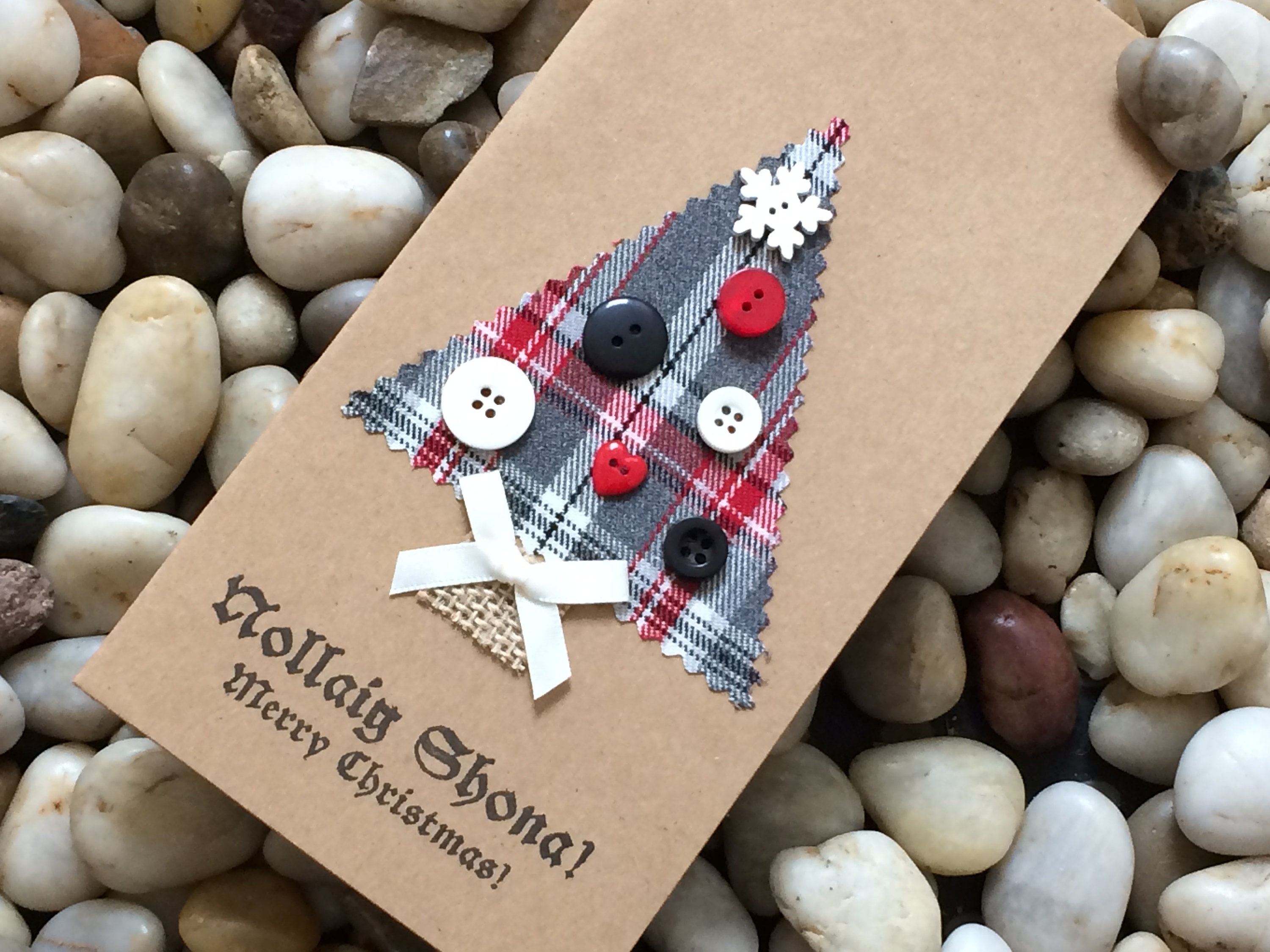 4 Pack Rustic 'nollaig Shona' Irish Merry Christmas Cards, Irish Xmas ...