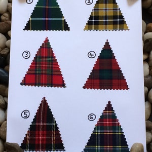Personalised 'nadelik Lowen' Cornish Tartan Christmas Tree Card, Named ...