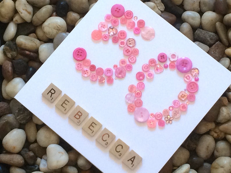Handmade 50th Birthday Card. Milestone Birthday Card for Woman or Girl ...