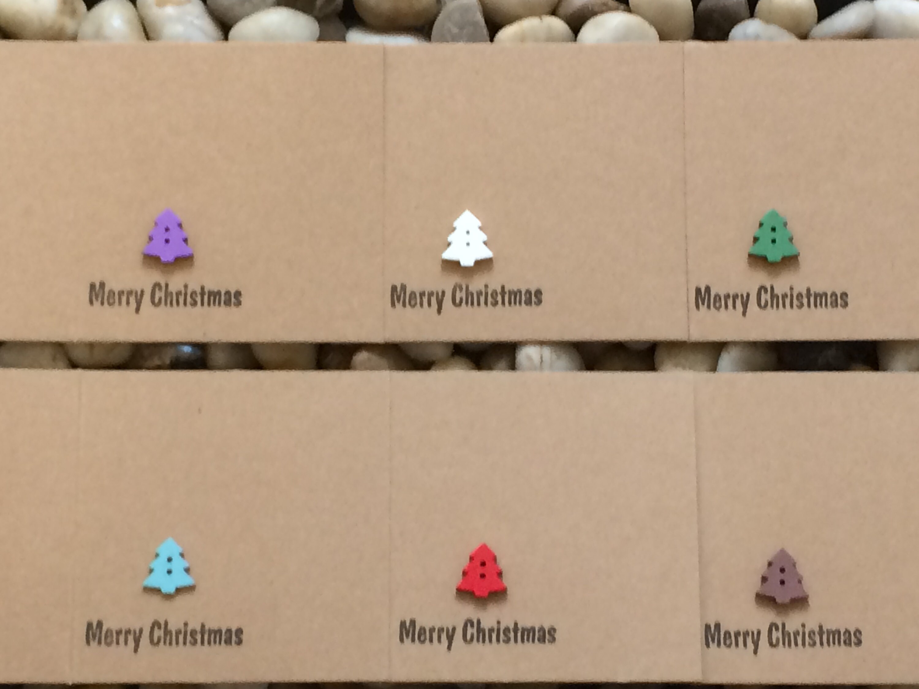 6 Pack Rustic Tree Christmas Card Set Blank Cornish Christmas | Etsy