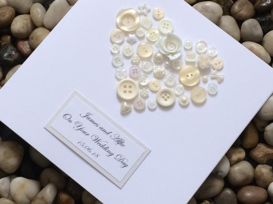 Personalised Wedding Acceptance Card Handmade Wedding | Etsy