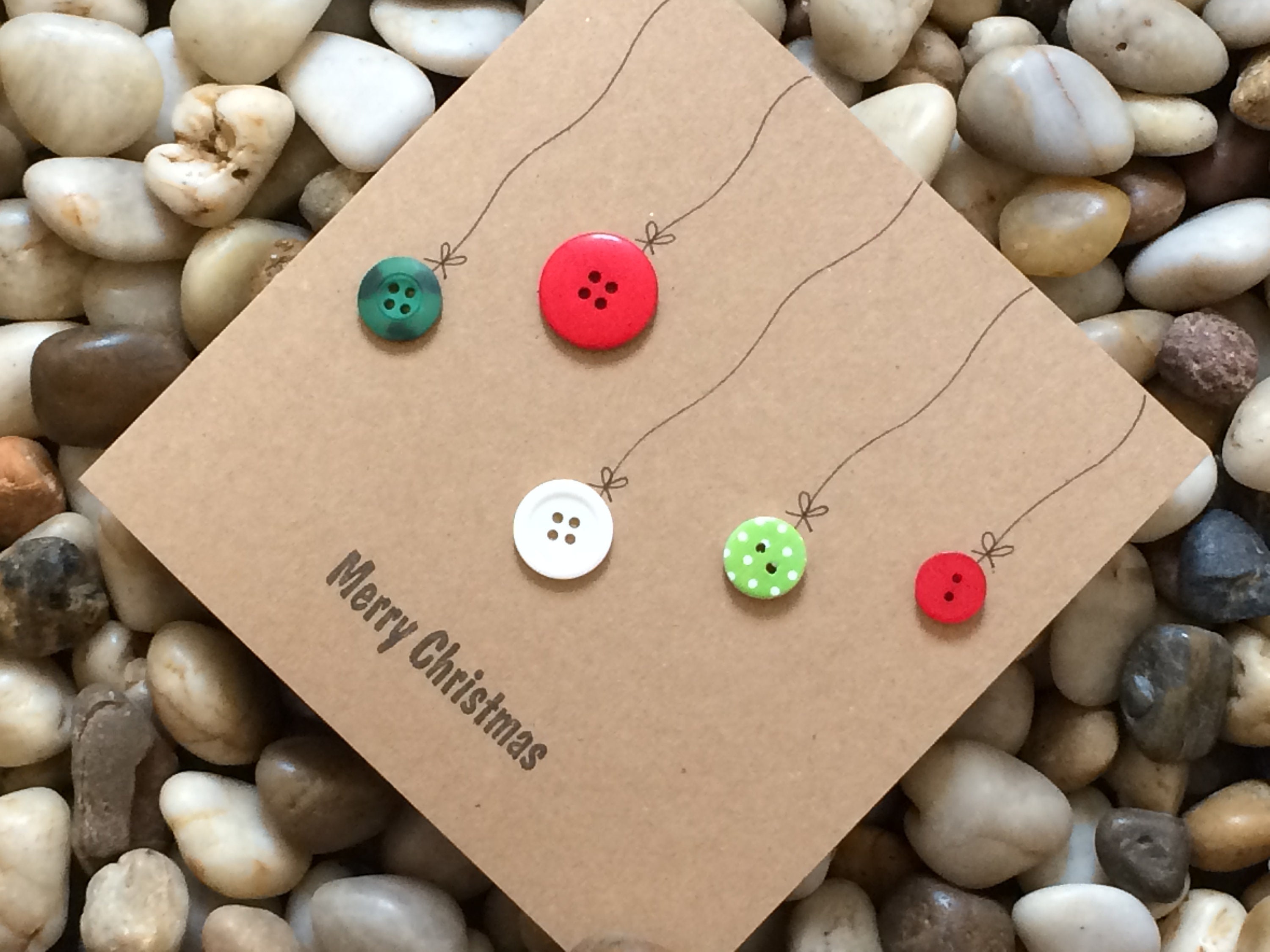 Luxury Handmade Bauble Christmas Cards Button Bauble - Etsy