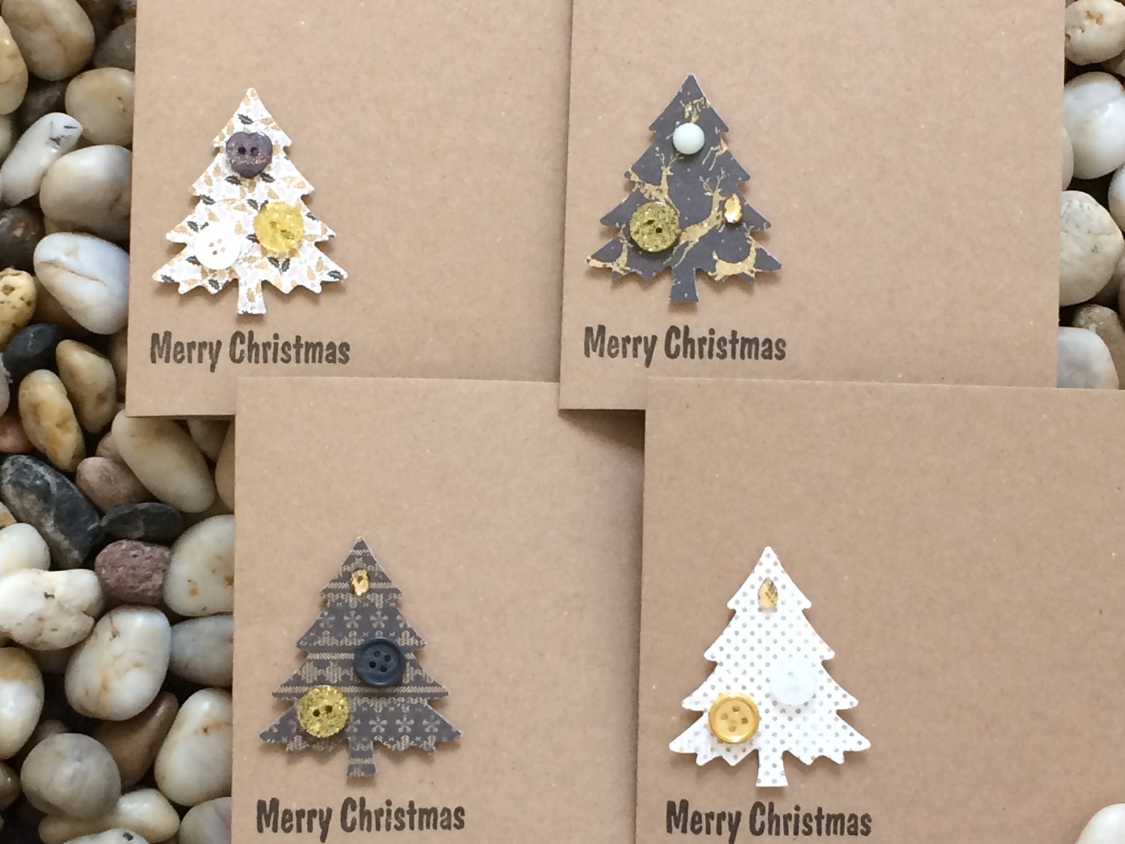 Luxury Rustic Christmas Card Set Handmade Christmas Cards 3d | Etsy