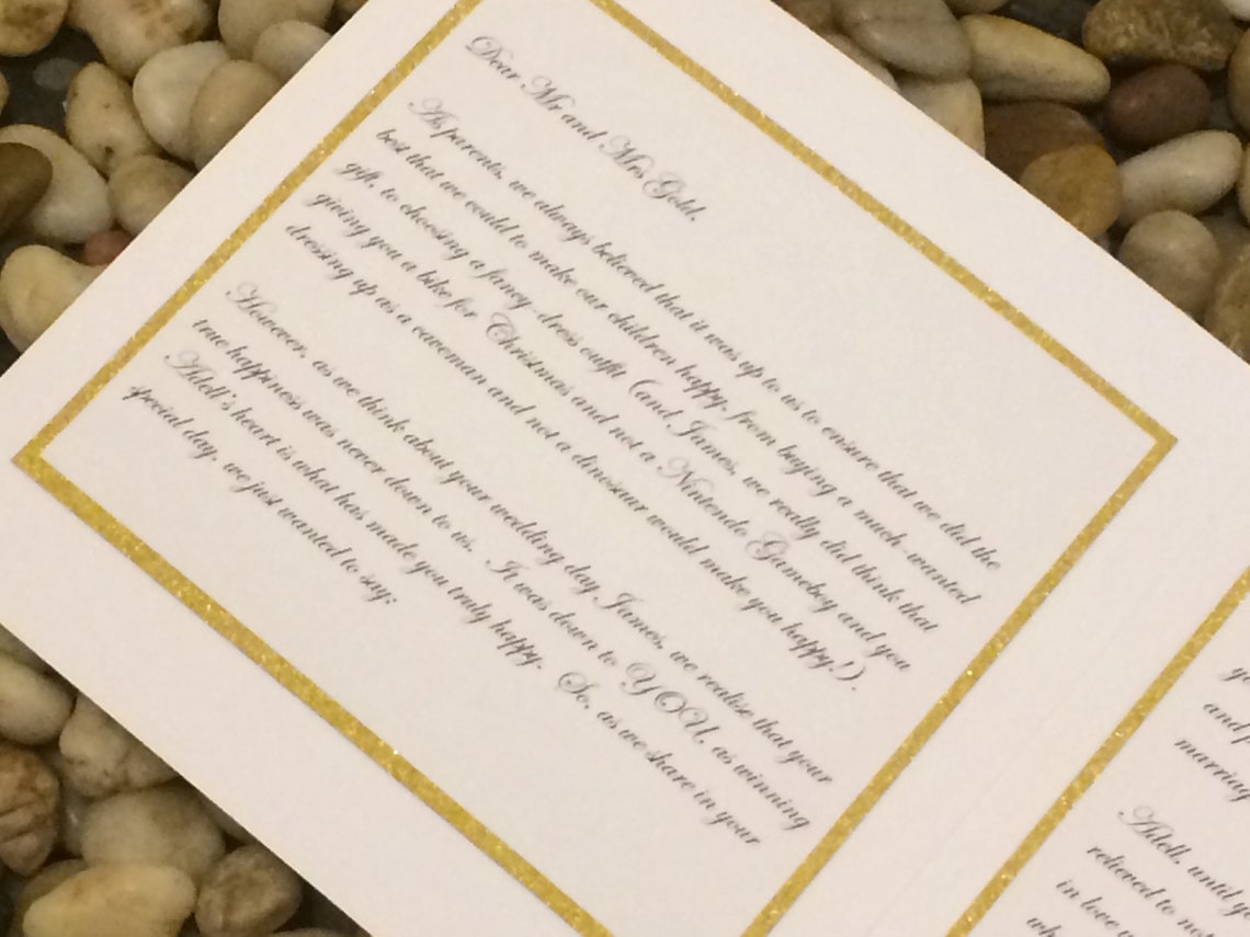 Personalized Wedding Card Handmade Wedding Card for Daughter | Etsy