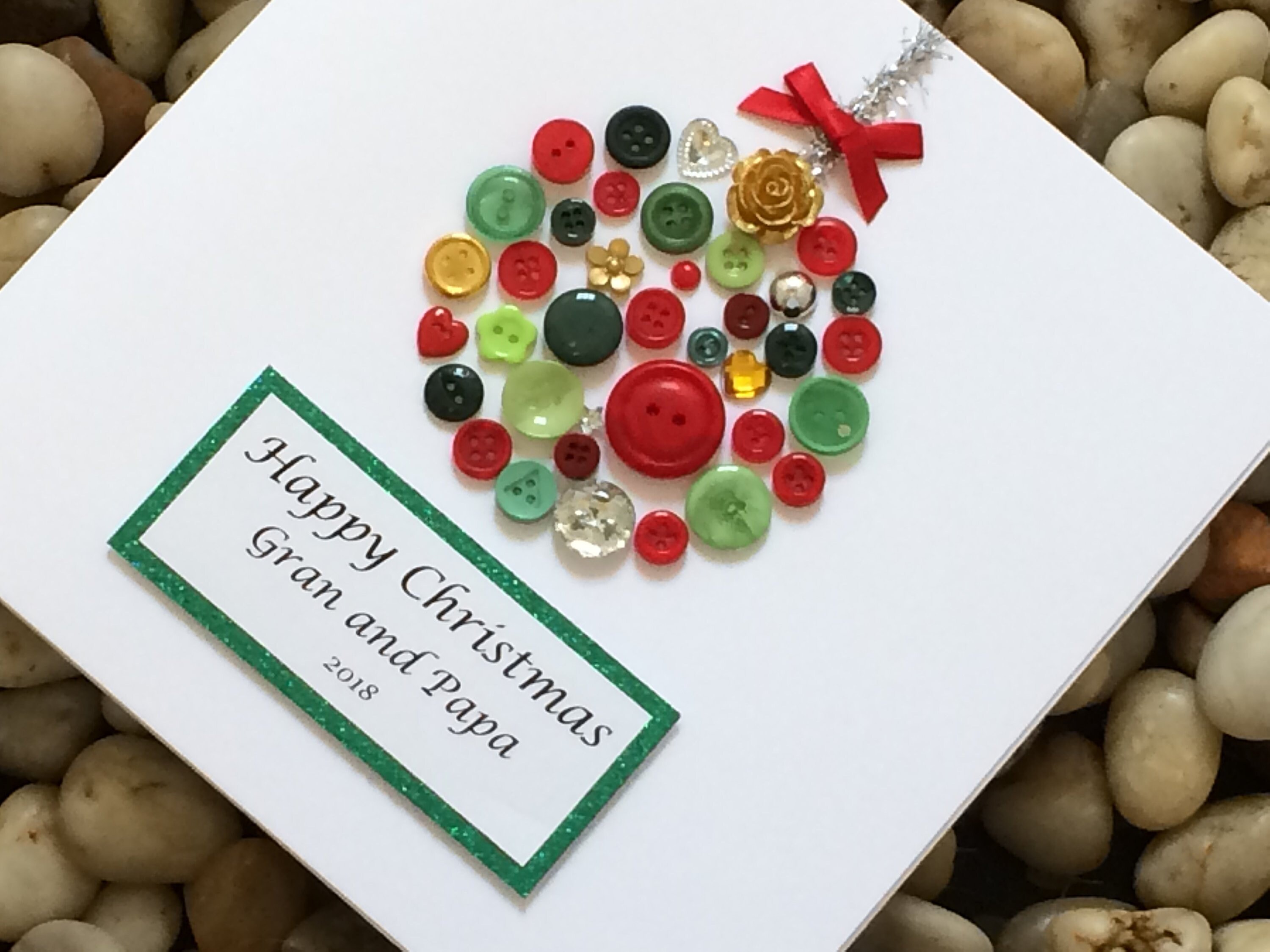 Personalised Handmade Bauble Christmas Card Custom Christmas - Etsy