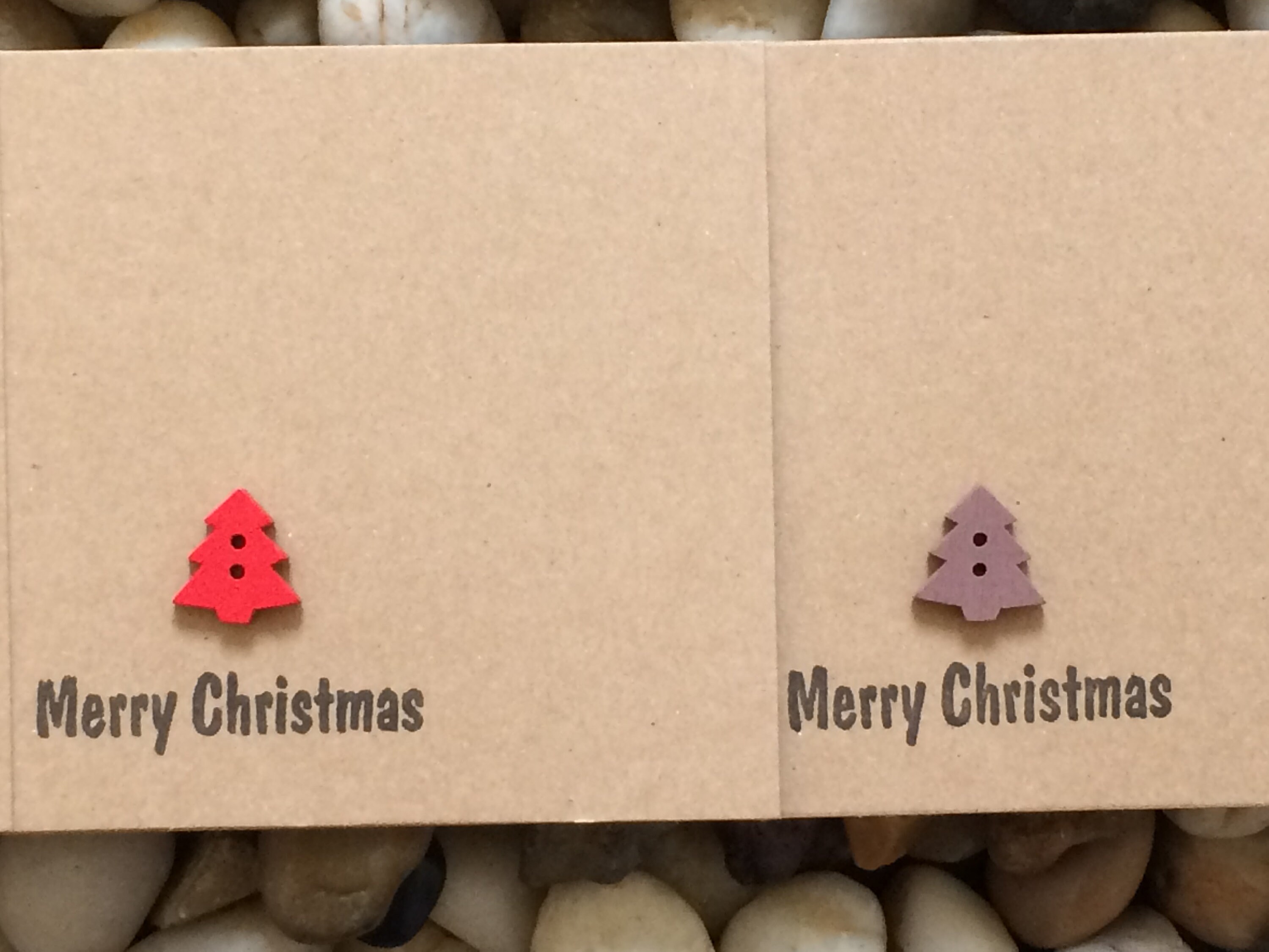 6 Pack Rustic Tree Christmas Card Set Blank Cornish Christmas | Etsy