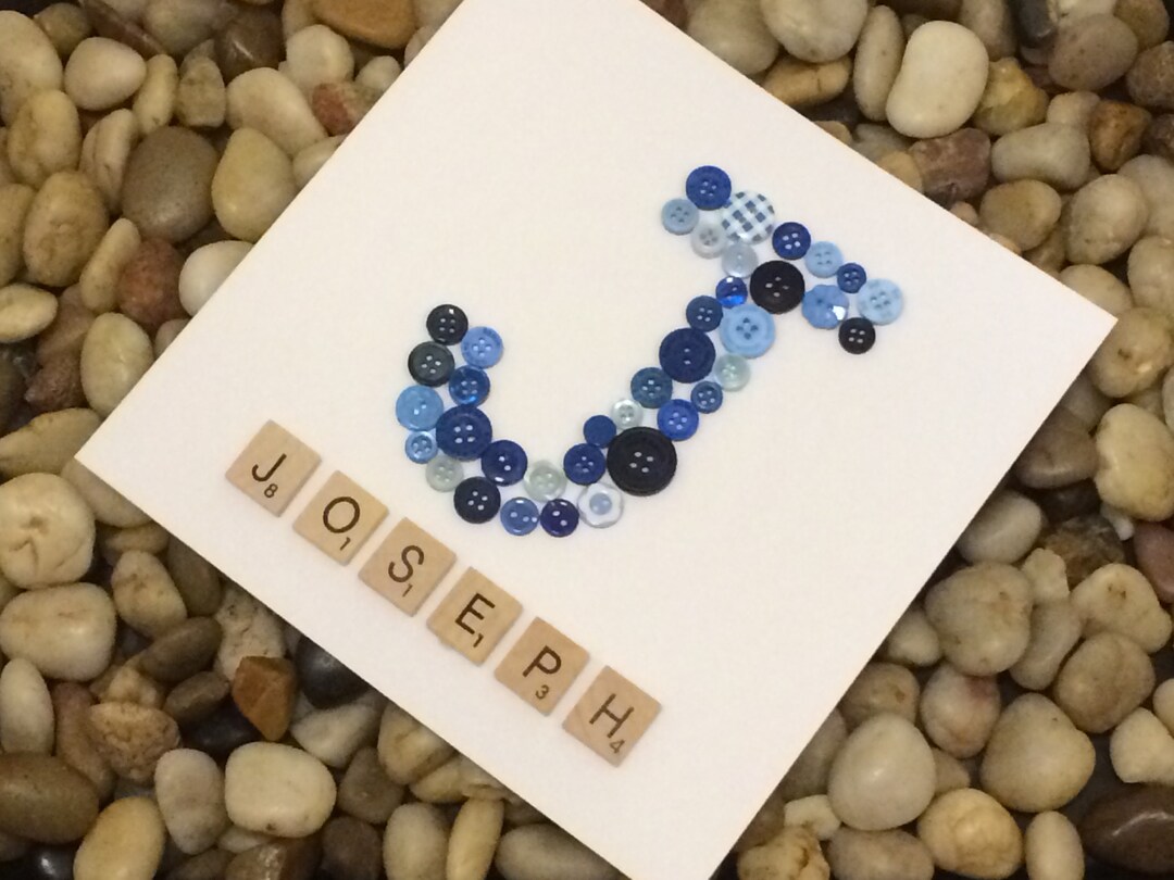 Initial Birthday Card Personalized, Handmade Card, Alphabet Card, for ...