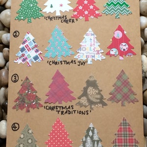 3d Rustic Christmas Tree Cards, Handstamped Christmas Card, Jolly ...