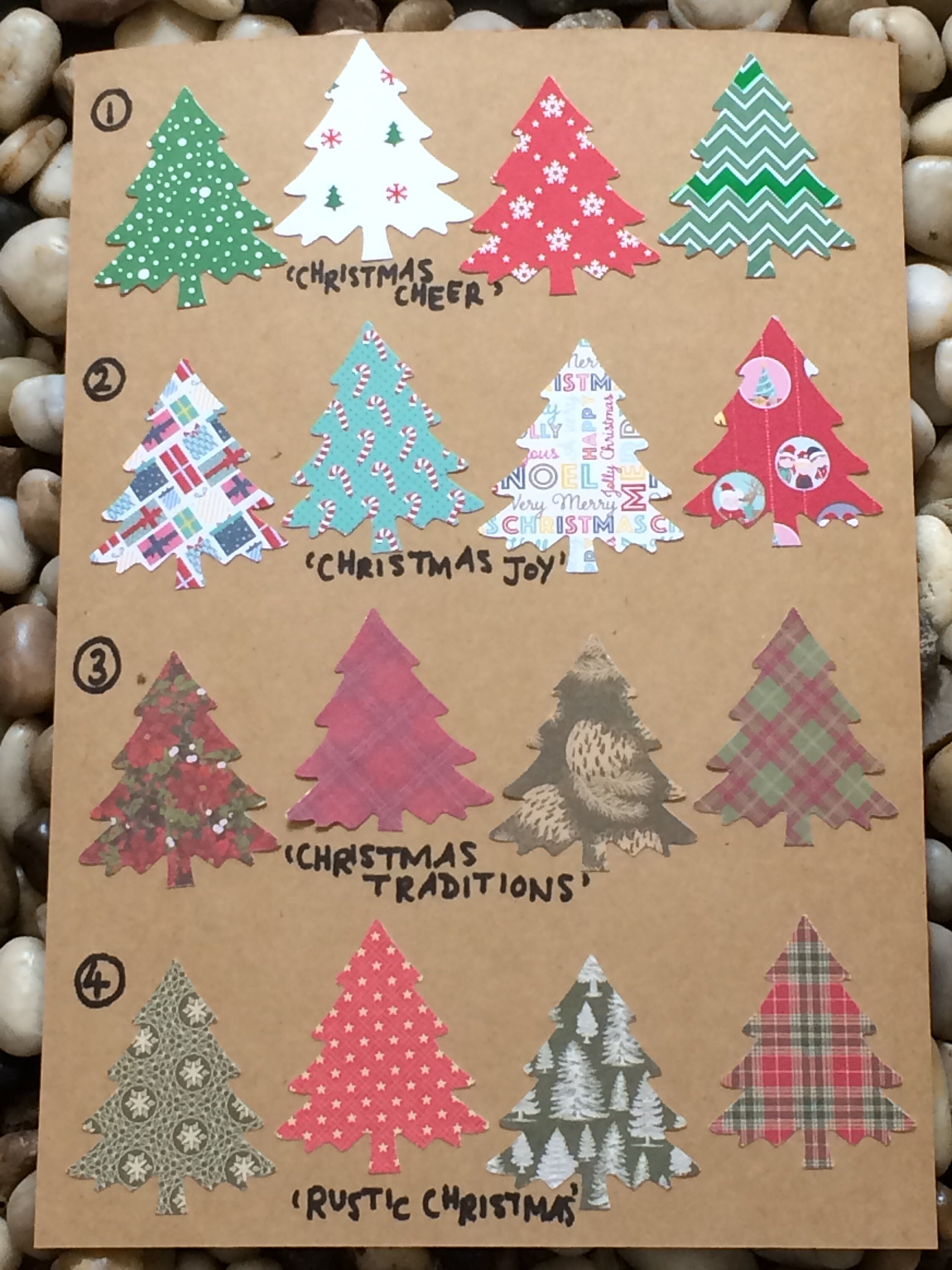 3d Rustic Christmas Tree Cards Handstamped Christmas Card | Etsy UK