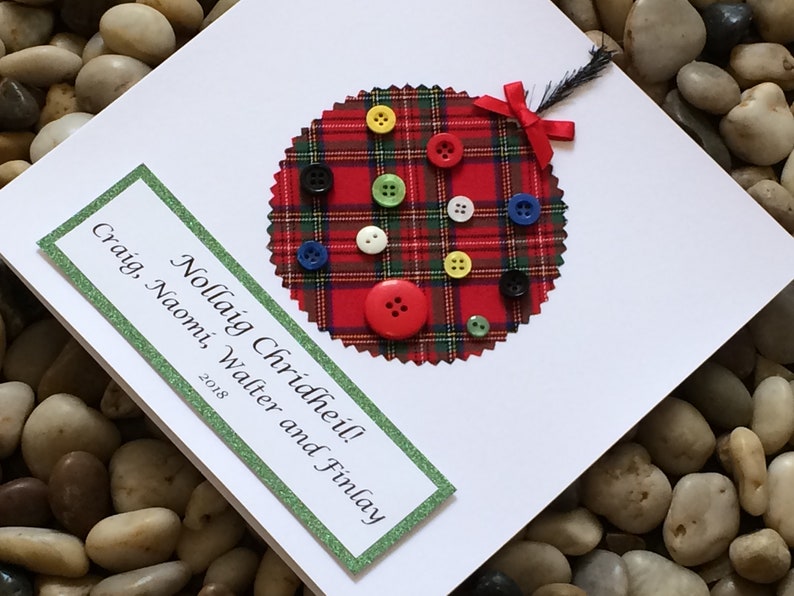 4 Pack 'nollaig Chridheil' Scottish Tartan Christmas | Etsy
