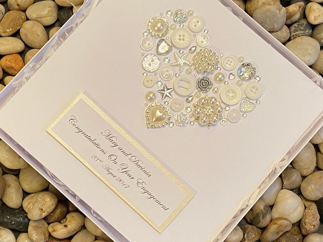 Personalised Congratulations on Your Engagement Card, Rhinestones ...